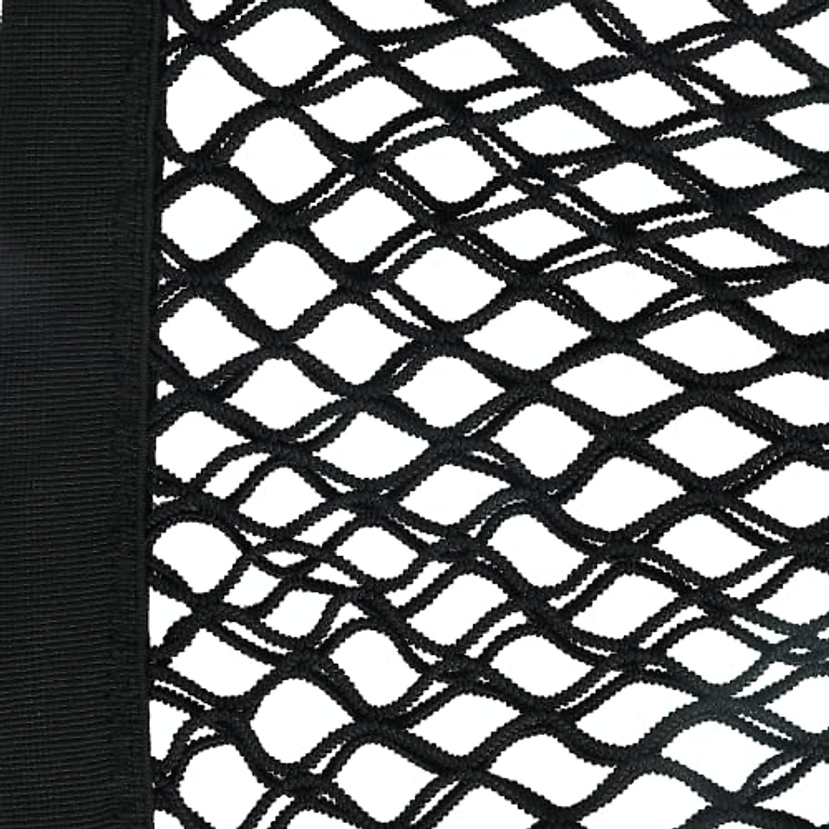 2PCS Small Cargo Net Pocket Storage Mesh Net Elastic Stretchable Automotive Cargo Nets Storage Pouch with 8 Mounting Screws and Hooks for Truck Car SUV RV Boats (17.7 x 9.8 Inches)
