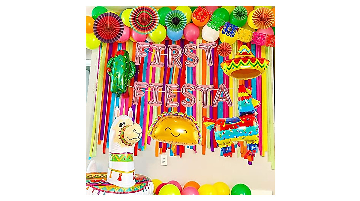 JeVenis First Fiesta Birthday Decoration Kit - Vibrant & Reusable