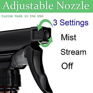 Amber Glass Spray Bottles 16 oz Pump Bottle (2 Pack) Refillable Cosmetic Containers Brown Mist & Stream Mister for Essential Oil Products Shampoo Soap Cleaning Bottles Or Aromatherapy Sprayer Plant