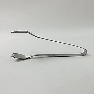 Gojoy Food Grade Stainless Steel ice Tongs, for ice and Other Foods, with Serrated Edges, 7.5 inches ice Tongs