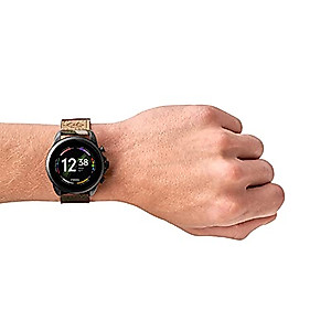 Fossil Men's Gen 6 44mm Stainless Steel and Cork Touchscreen Smart Watch, Color: Black, Camo (Model: FTW4063V)