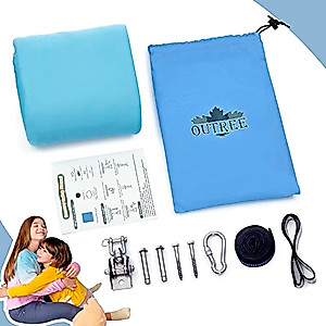 OUTREE Sensory Swing, Double Layer Therapy Swing with 360° Swivel Hanger, Healing & Relaxing Cuddle Sensory Swing for Kids and Adults with Autism, ADHD, Sensory Processing Disorder