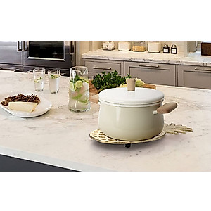 Sumnacon 2Pcs 8.5 x 5.2 Inch Cast Iron Trivets - Rustic Heat Resistant Metal Trivets for Hot Dish Pot Pan Plate Teapot, Decorative Pineapple Iron Hot Plate Holders for Kitchen Counter Dining Table