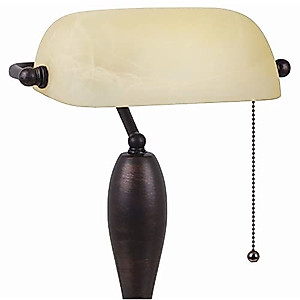 Catalina Lighting Traditional Desk Lamp, Classic Bronze, Smart Home Capable for Home Office, Dorm, Apartment, Corded with Adjustable Lighting