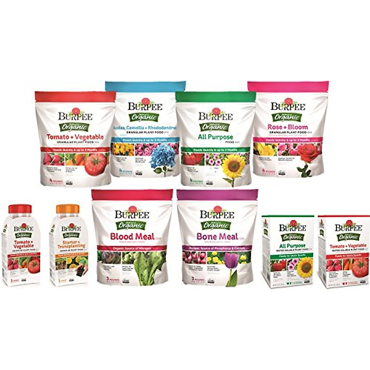 Burpee Organic Tomato and Vegetable Water Soluble Plant Food 6-2-3, 10 oz Box