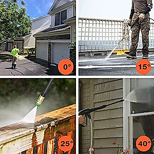 PowRyte Electric Pressure Washer with Hose Reel, Foam Cannon, 4 Different Pressure Tips, Power Washer, 3800 PSI 2.4 GPM