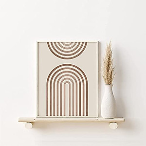 LIYAOLI Boho Neutral Wall Art Prints Line Art Posters for Room Aesthetic Unframed 11 x 14 Inch Set of 6 Minimalist Abstract Mid Century Modern Leaf Wall Decor for Bedroom Living room Office Decor