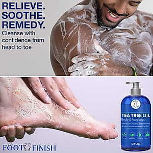 LOVE, LORI Tea Tree Body Wash Antifungal (12oz) - Antibacterial Body Wash for Eczema, Jock Itch, Acne & Athletes Foot Health - Foot Remedy Soap w/Natural Essential Oils