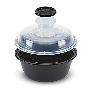 Goodcook Microwavable and Freezer Safe Meal Prep Bowl, 10 Pack, Black, 4 cups