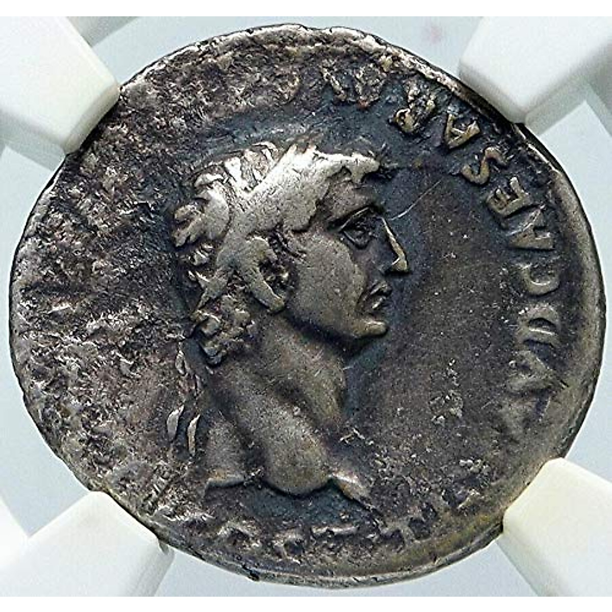 1655 IT CLAUDIUS very rare DENARIUS 49AD Ancient AR Roman Denarius VF NGC