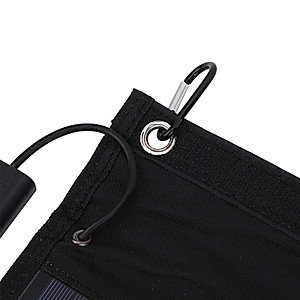 Hilitand Portable Solar Panel Foldable Pack Waterproof Solar Panels for Tourism and Hiking, USB 5V 15W Solar Panel 42.2 x 18.1cm