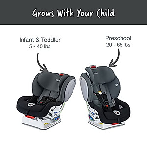 Britax Advocate Clicktight Convertible Car Seat, Black Ombre SafeWash