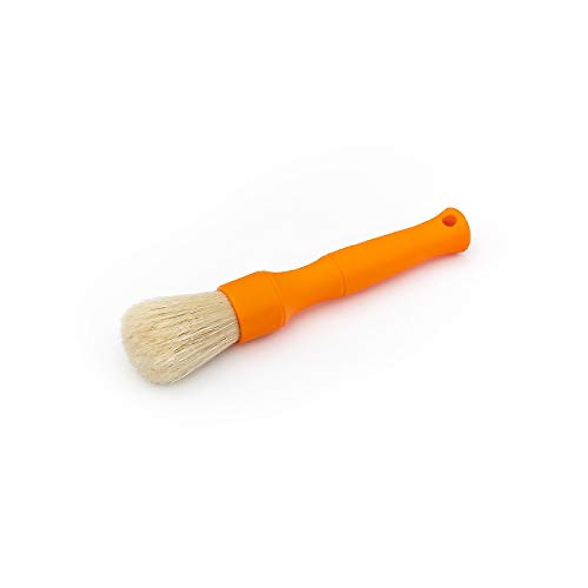 Detail Factory - Natural Boar's Hair Detailing Brush Combo Kit - Heavy Cleaning Action for Small Spaces, Engine Bays, Exterior Detailing, One Long Handle + One Short Handle, Orange (2-Pack)