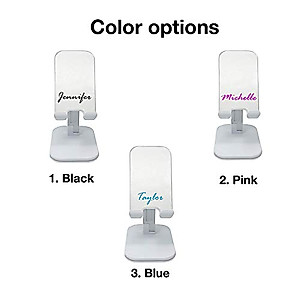 MARBLEFY Custom phone stand, Fully Foldable Phone Holder for Desk, compatable with all ipad iphone 11 xr xs max pro x 8 7 6 Samsung all phones