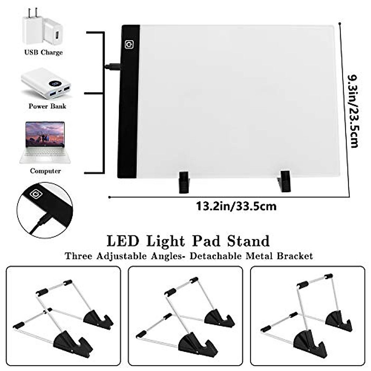 Ratukall 183PCS A4 Diamond Painting Light Pad Kit, Light Board for Diamond Painting Accessories, Tracing Light Box with 5D Painting Tools Set for Full Drill & Partial Drill 5D Diamond Art