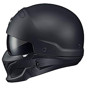 ScorpionEXO Covert Open Face Half Shell 3/4 Mode Motorcycle Helmet Dot Approved Solid Adult Unisex (Matte Black - Large)