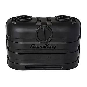 Flame King Dual 20LB LP Propane Tank Light Plastic Heavy Duty Cover for RV, Travel Trailer, Camper - Black