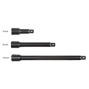TEKTON 1/2 Inch Drive Impact Extension Set, 3-Piece (3, 6, 10 in.) | SIA92001