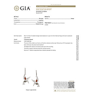 GIA Certified Sterling Silver and Baltic Amber French Leverback Earrings Hummingbirds