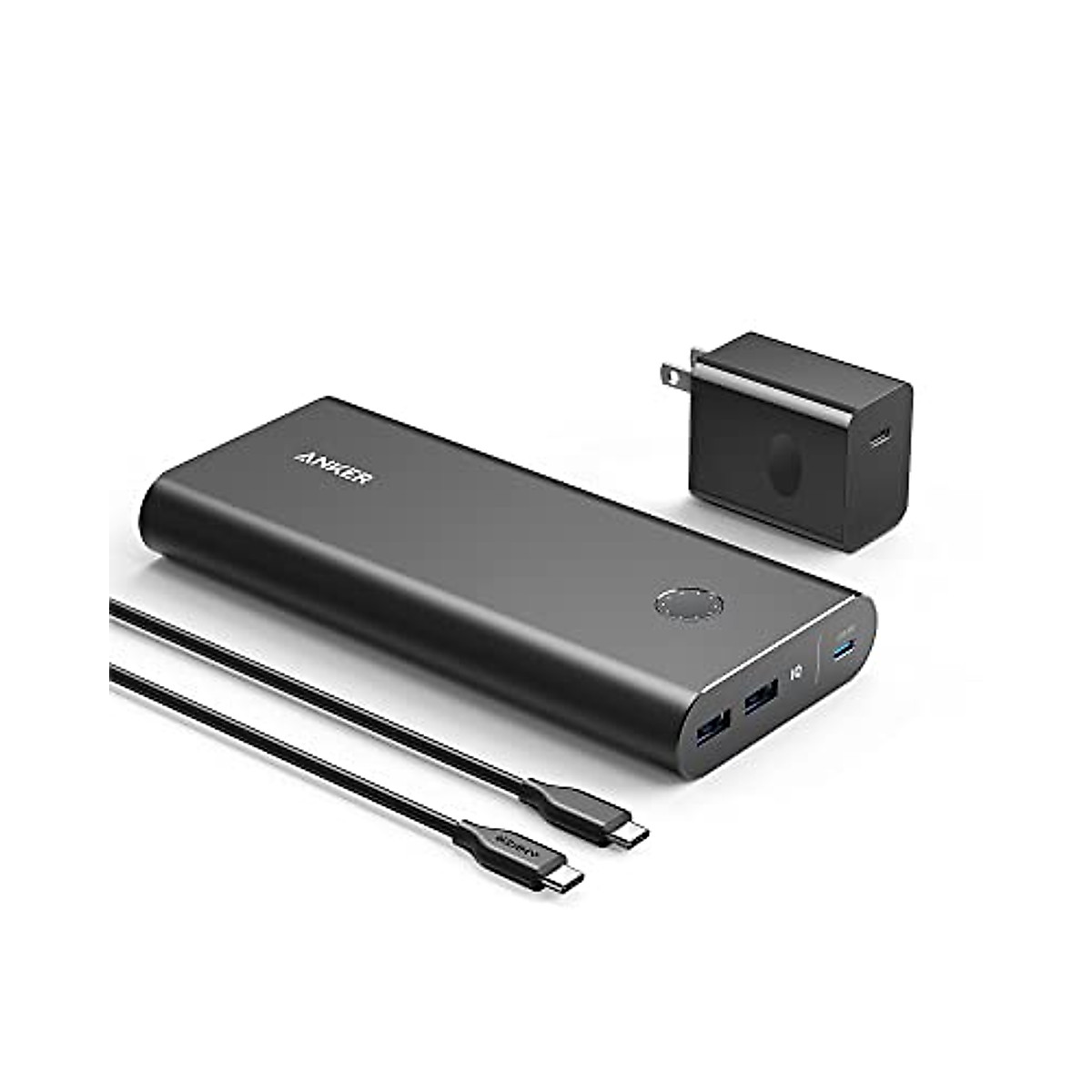 Anker PowerCore+ 26800mAh PD 45W with 60W PD Charger, Power Delivery Portable Charger Bundle for USB C MacBook Air/Pro/Dell XPS, iPad Pro, iPhone 14/13/12 Series, and More