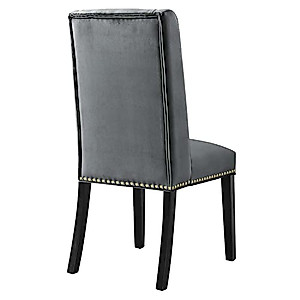 Modway Baron Performance Velvet Set of 2 Dining Chairs with Gray EEI-5012-GRY