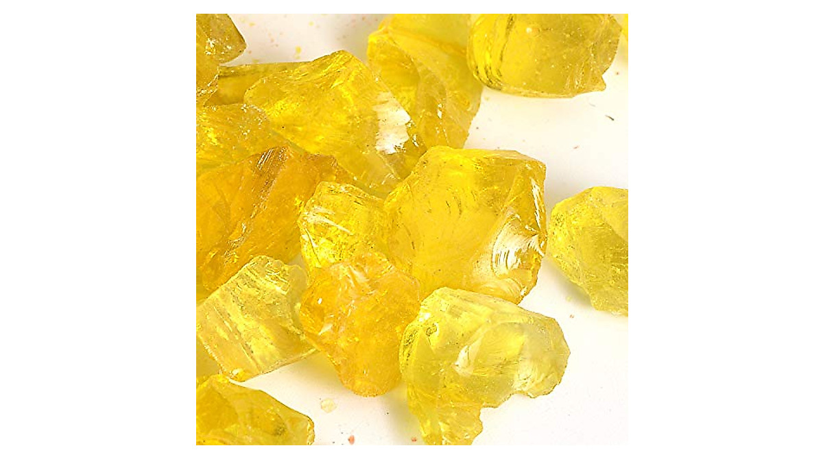 High Luster Yellow Fire Glass for Decoration & Gardens