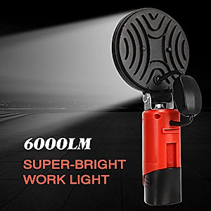 LouSdZoke Cordless LED Work Light for Milwaukee M12 10.8V-12V Li-ion Battery, 27W 6000LM Outdoor Jobsite Floodlight Handheld Flashlight with Pivoting Head