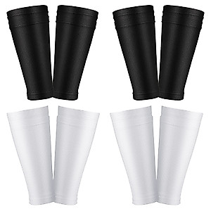 Skylety Shin Guard Sleeves Soccer Youth Calf Support Compression Sleeves Football Leg Sleeves for Men Kids Adult Sports (4 Pairs)