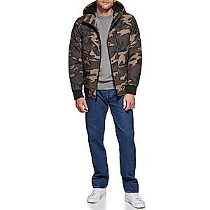 Levi's Men's Soft Shell Sherpa Lined Hoody Bomber Jacket, Camouflage, XX-Large