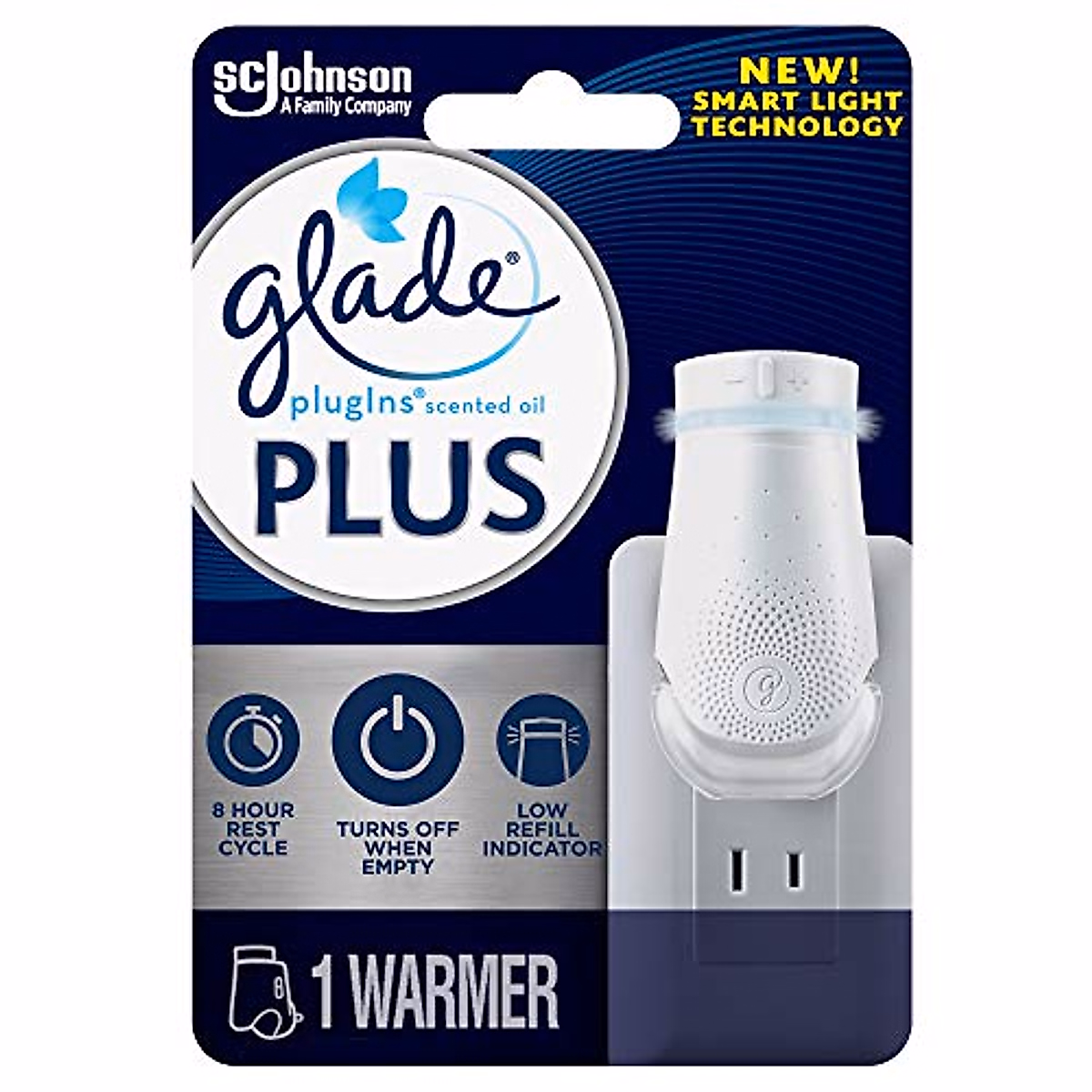 Glade PlugIn Plus Air Freshener Warmer, Holds Scented Oil Refill, 1 Count