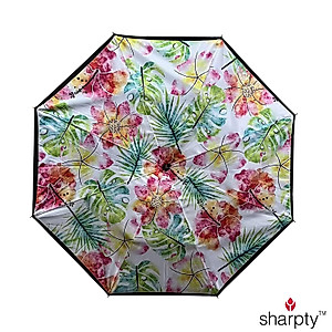 Sharpty Inverted Umbrella, Umbrella Windproof, Reverse Umbrella, Umbrellas for Women, Upside Down Umbrella with C-Shaped Handle (Leopard)