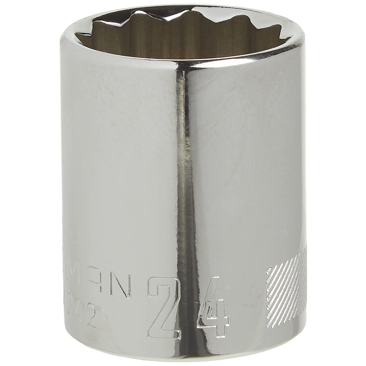 CRAFTSMAN Shallow Socket, Metric, 1/2-Inch Drive, 24mm, 12-Point (CMMT44242)
