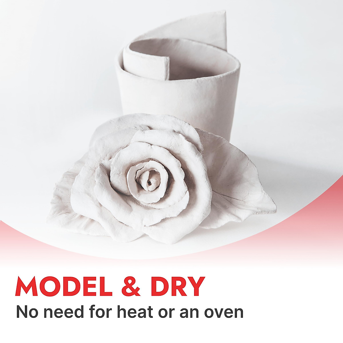 DAS Air-Hardening Modeling Clay - White Air Dry Clay 2.2lb Block - Pliable Air Clay for Sculpting and Coating - Easy to Use Air Dry Modeling Clay for All Ages - Molding Clay for Sculpting and More