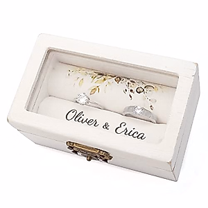 Personalised Wedding Ring Box,Wedding Ring Box,Custom Wedding Ceremony Ring Box, Engagement Ring box,Ring Box Wedding Ceremony,Ring Box for Wedding Ceremony