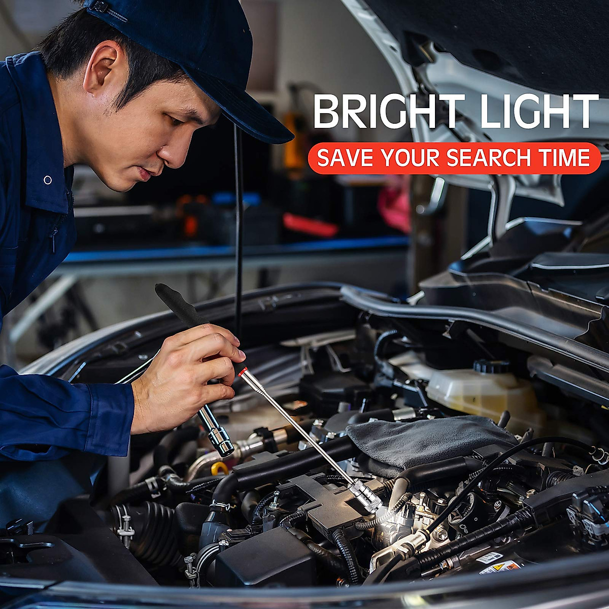 4 Pieces Telescoping Magnet Pickup Tools Includes 8 lb Magnet Pickup Tool Flexible Magnetic Stick Gadget 20 lb 15 lb and 3 lb Magnet Pick-up Tool Set for Men Birthday Father's Day Christmas