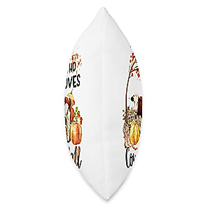 Just A Girl Who Loves Cows And Fall Autumn Throw Pillow, 18x18, Multicolor