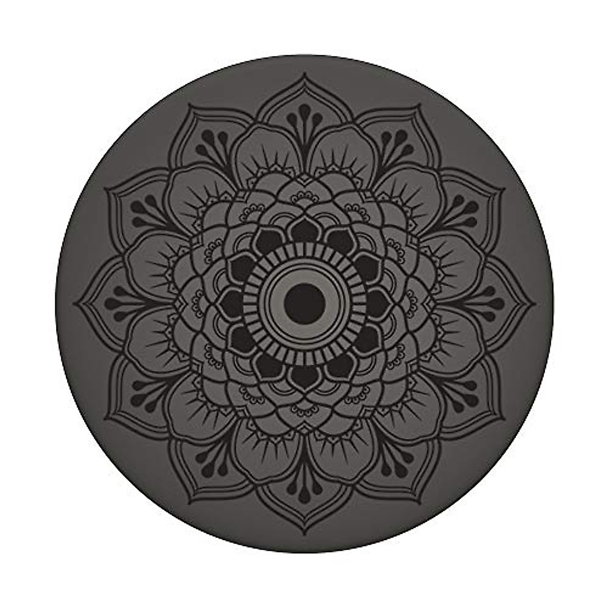 Graphite Color Phone-12 Pro & Pro Max Matte | Mandala PopSockets PopGrip: Swappable Grip for Phones & Tablets
