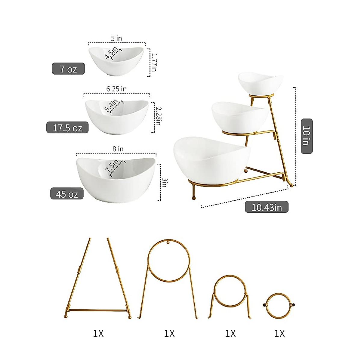 YHOSSEUN 3 Tier Serving Tray