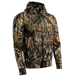 Nexgen Heat NXM1776SET Men's Camouflaged Heated Zipper Hoodies - Warming Camo Hoodie for Hunting w/Battery - XX-Large
