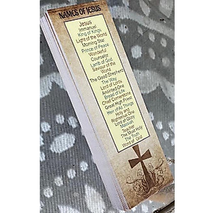 Names of Jesus Religious Bookmarks for Men or Women VBS Church Supplies Sunday School Gifts (50 Count)