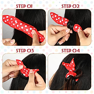 48 Pcs Soft Sleep Hair Rollers Foam Pillow Stain Heatless Curlers DIY Sponge Hair Rollers Flexible Hair Styling Tools for Long Hair Women Girls Hair Curling(Polka Dot,Cloth Cover)