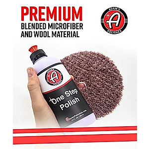 Adam's Premium Polisher Pads - Blended Wool & Microfiber Cuts & Finishes in One Step - Color Coded to Match with Recommended Polishes or Compounds (5.5", One Step Polishing Pad)