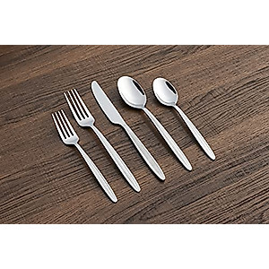 Cambridge Silversmiths Albina Sand 20-Piece Flatware Set, Service for Four, silver