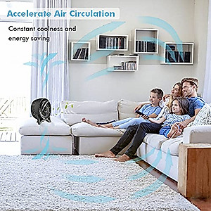 Dr. Prepare Quiet Desk fan, 8 Inch Powerful Table Fan, Small Bedside Fan with 2 Speeds, Portable Personal Cooling Fan for Bedroom Sleeping Tabletop Office Home Kitchen Camping, Black