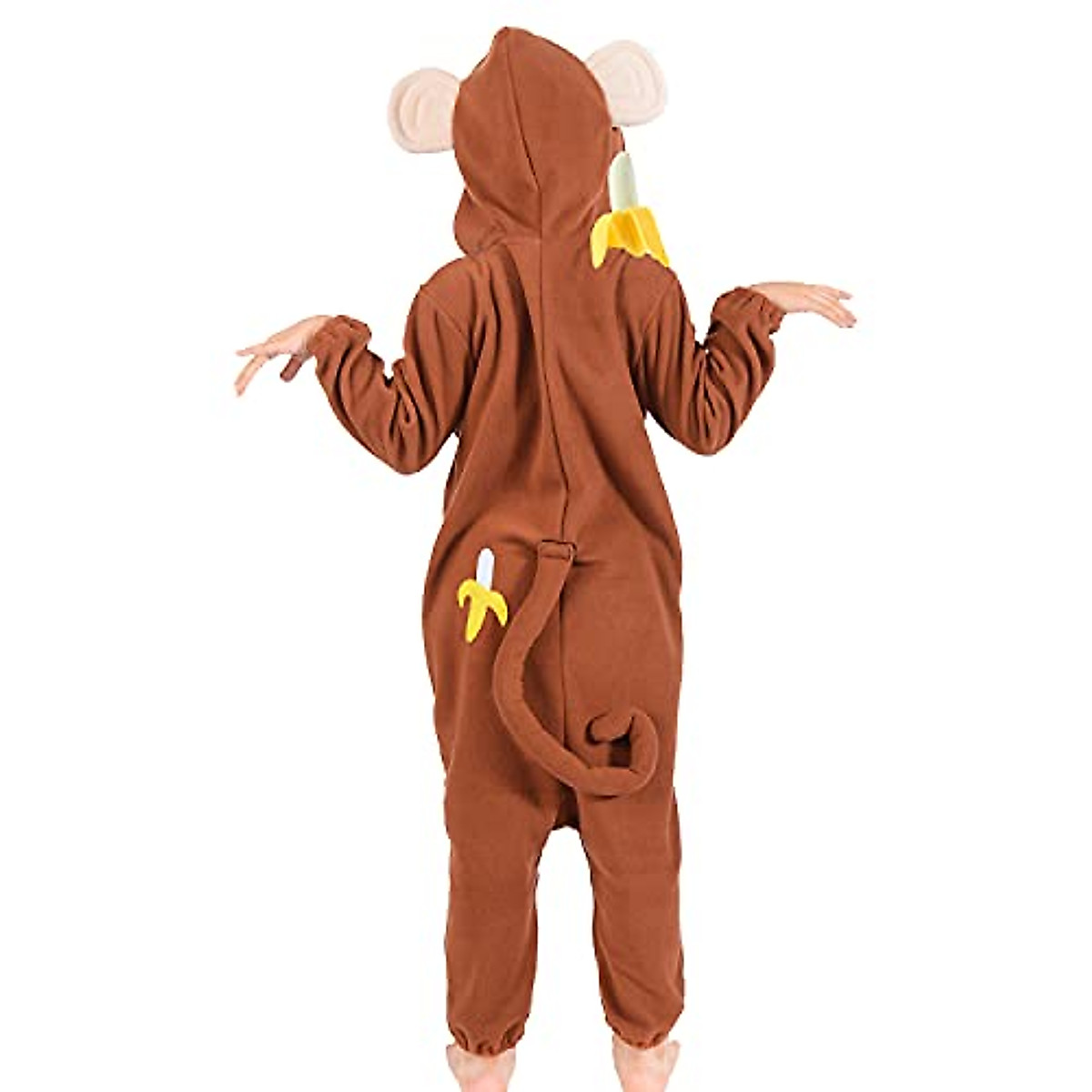 Kids Monkey Onesie Costume Boys Girls Animal Monkey Onesies Christmas Suit for Child Toddler with Banana Accessories
