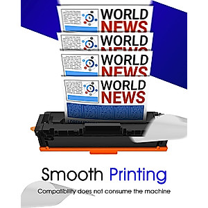 GPC Image Compatible Toner Cartridge Replacement for HP 202A CF500A 202X to use with HP Color Pro MFP M281fdw M281cdw M254dw M281fdn M254 M281 Toner Printer (Black Cyan Yellow Magenta, 4-Pack)