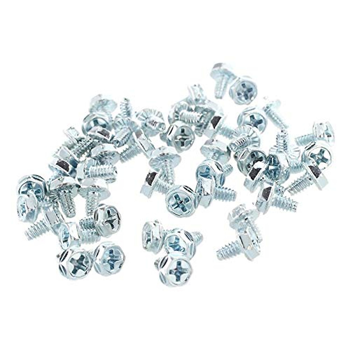 50 PCS Quadrex Head Short for Computer Case Motherboard Screws - (Size: Other/Other/Silver) SCRW-033589