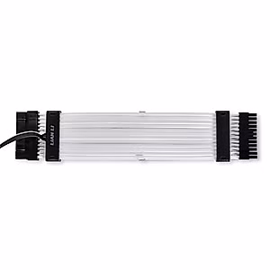 Lian Li Strimer Plus V2 24 Pin (PW24-PV2) -Addressable RGB Power Extension Cable (Strimer L-Connect 3.0 Controller Included) - for Motherboard Connector, PW24-PV2 BLACK