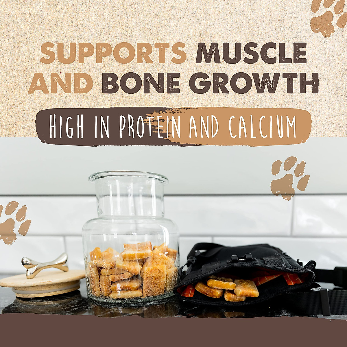 Mighty Paw Yak Cheese Crackers | Healthy Puppy Treat, Hard & Crunchy Puppy Training Treat for Dog Potty Training - Ideal Dog Treat for Small, Medium, Large Dogs - Dog Biscuit - Healthy Pet Dog Cookies