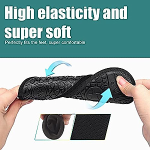 Unisex Water Shoes Quick-Drying Beach Aqua Shoes for Women Men Black Embossed 6-7 W/ 5-6 M US